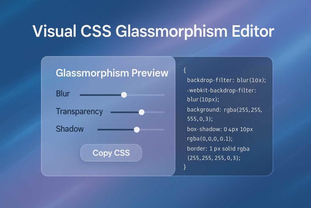 Visual CSS Editor for Modern Glass UI Effects - Yo Motherboard