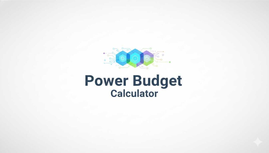 Power Budget Calculator | Estimate Device Power Draw and Battery ...
